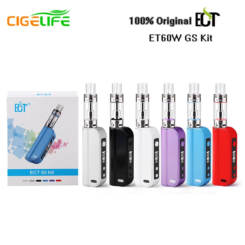 100% Original ECT 50 Mini Electronic Cigarette Kit 50W Box Mod e ...