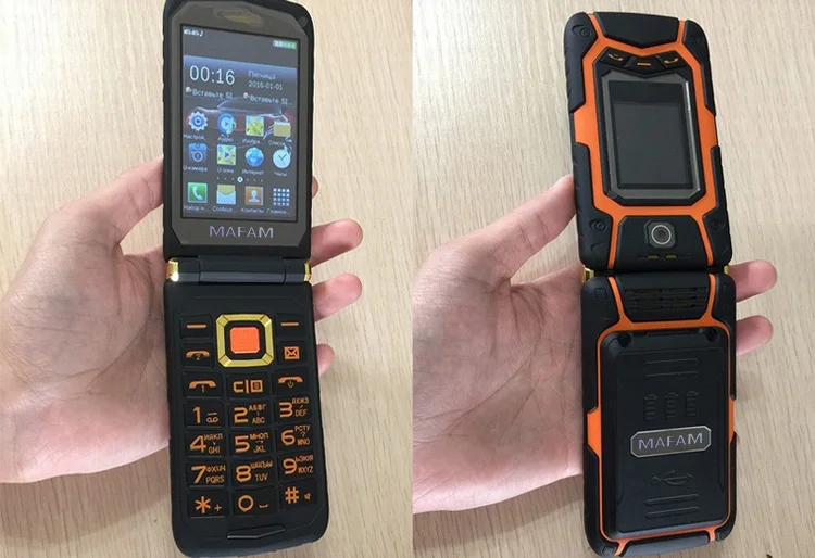 Mafam Land Flip Cell Rover X9 Dual Screen Dual Sim One-key Call Answer Long Standby Touch Screen ...