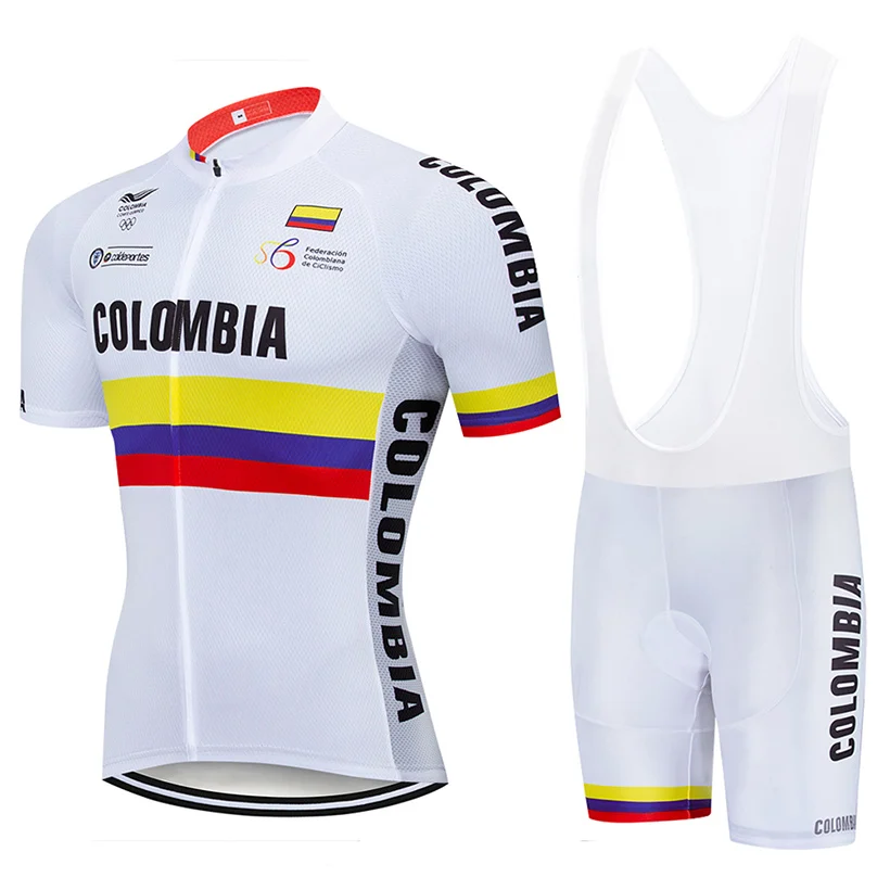 New Team Colombia Cycling Jerseys Bib Set MTB Uniform Bicycle Clothing ...