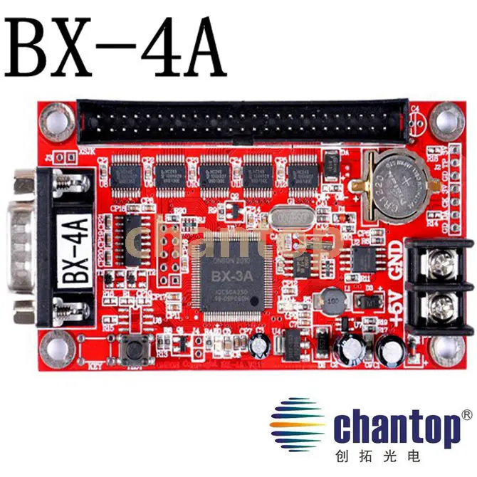 Bx 4a Serial Port Led Control Card 320016 Pixels Single And Two Color Rs232 Led Billboard Display