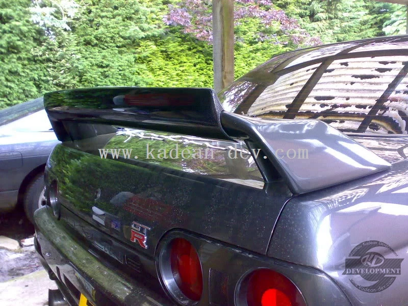 Exterior CARBON FIBER FUJIMURA STYLE REAR SPOILER GURNEY FLAP FOR R32 ...