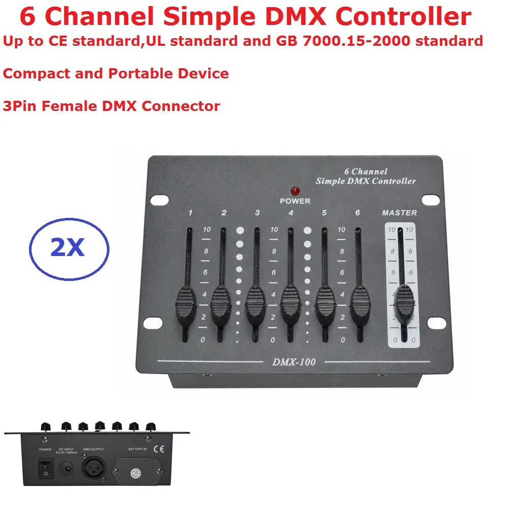 Newest 6 Channel DMX Controller Stage Lighting DJ Equipments Simple DMX ...
