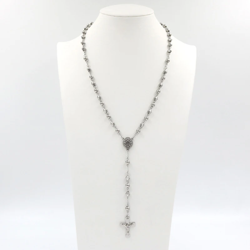 Stainless steel Virgin Mary Rosary Necklaces Chain Pendant Catholic ...