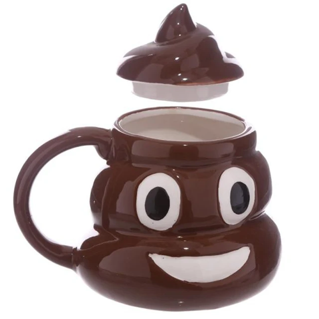 Funny Kuso Shit Mug Poo Shaped Ceramic Coffee Cup Kawaii Emoji Tea Cup ...