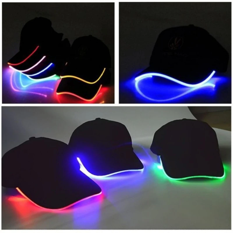 New Design LED Light Up Baseball Caps Glowing Adjustable Hats Perfect ...