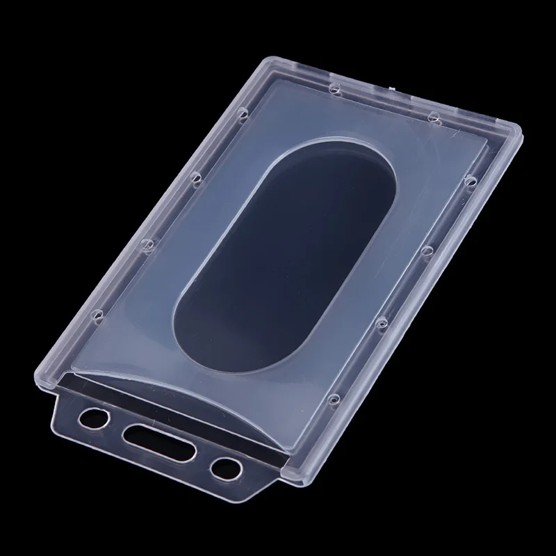 5Pcs-Transparent-Plastic-Vertical-Hard-ID-Access-Card-Cover-Credit-Card ...