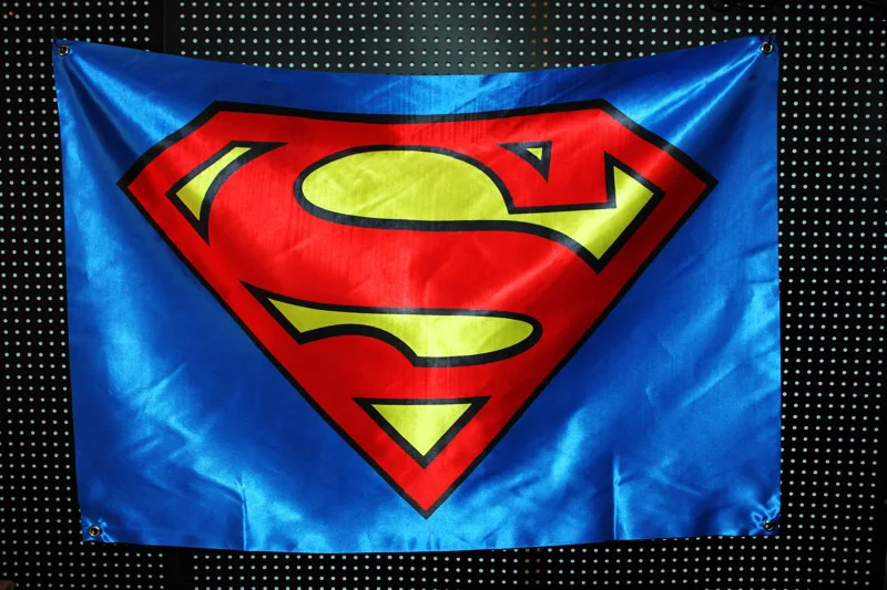 Superman logo banner flag poster 96cm*67cm-in Flags, Banners ...