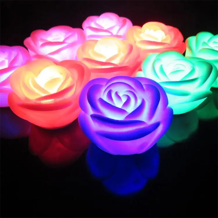 Free-Shipping-30-pcs-lot-Rose-Shape-LED-Night-Light-Color-Changing-LED ...