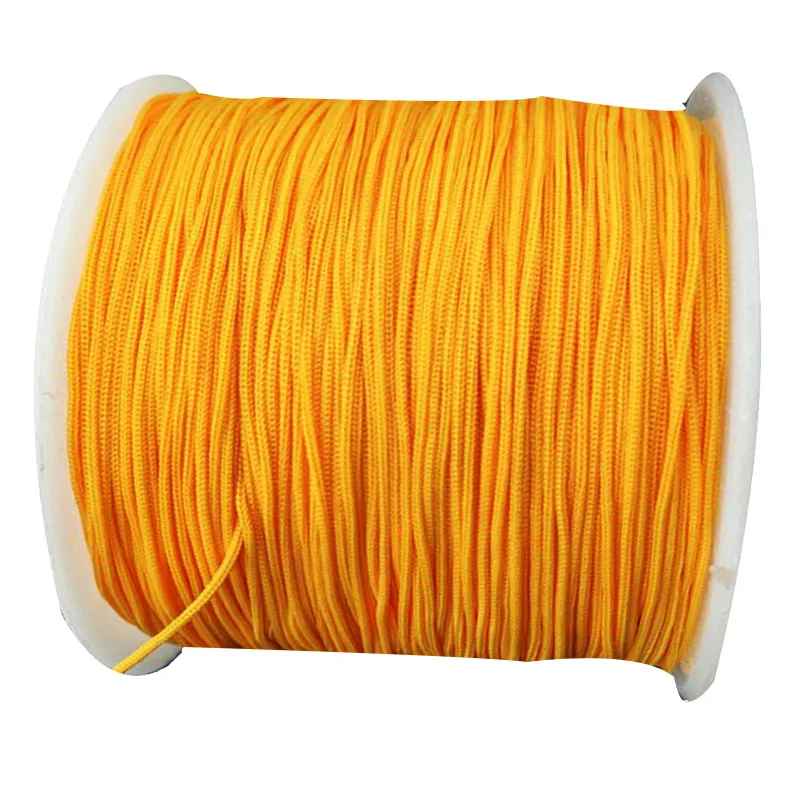 400m-roll-0-4mm-Golden-Yellow-Braid-Nylon-Cord-Jewelry-Findings ...