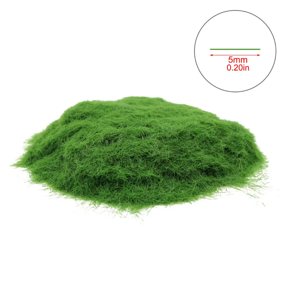 4 bottles 140g 5mm/8mm/12mm Electrostatic Grass Green Static Grass ...