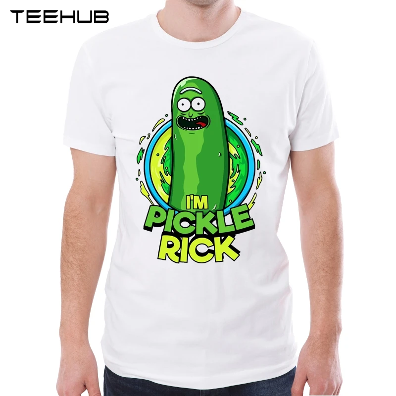 Pickle Rick Rick And Morty Men's T Shirts Fashion Short Sleeve t shirt ...
