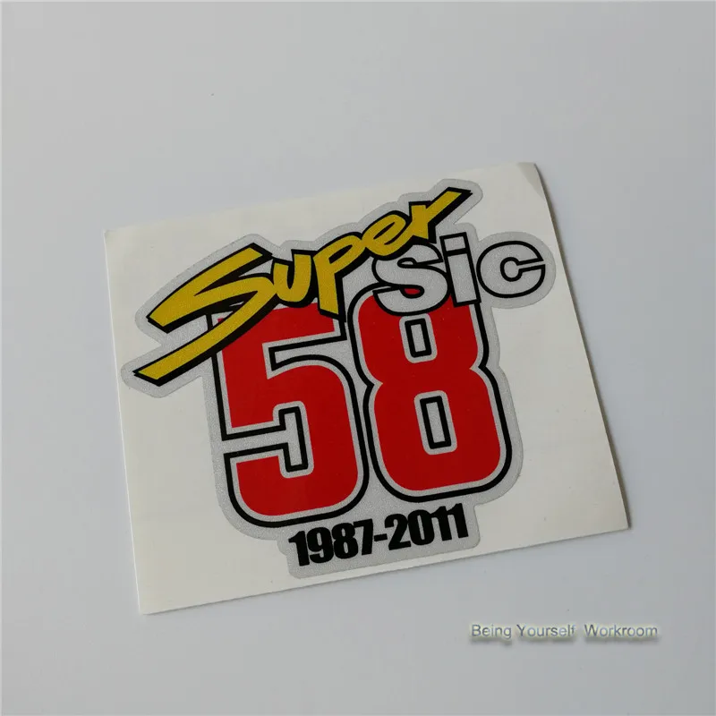 motorsport Marco Simoncelli Super Sic 58 stickers vinyl motorcycle ...