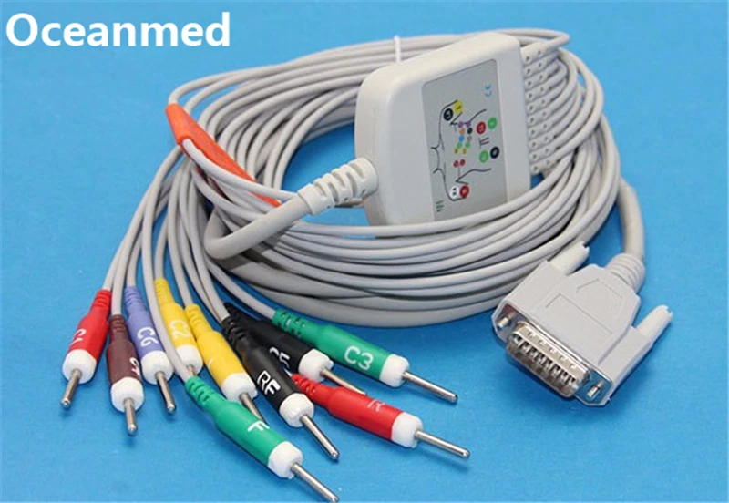 Nihon Kohden 10 Leads Ecg Ekg Cable Iec Needle/din 3.0mm For Biocare ...