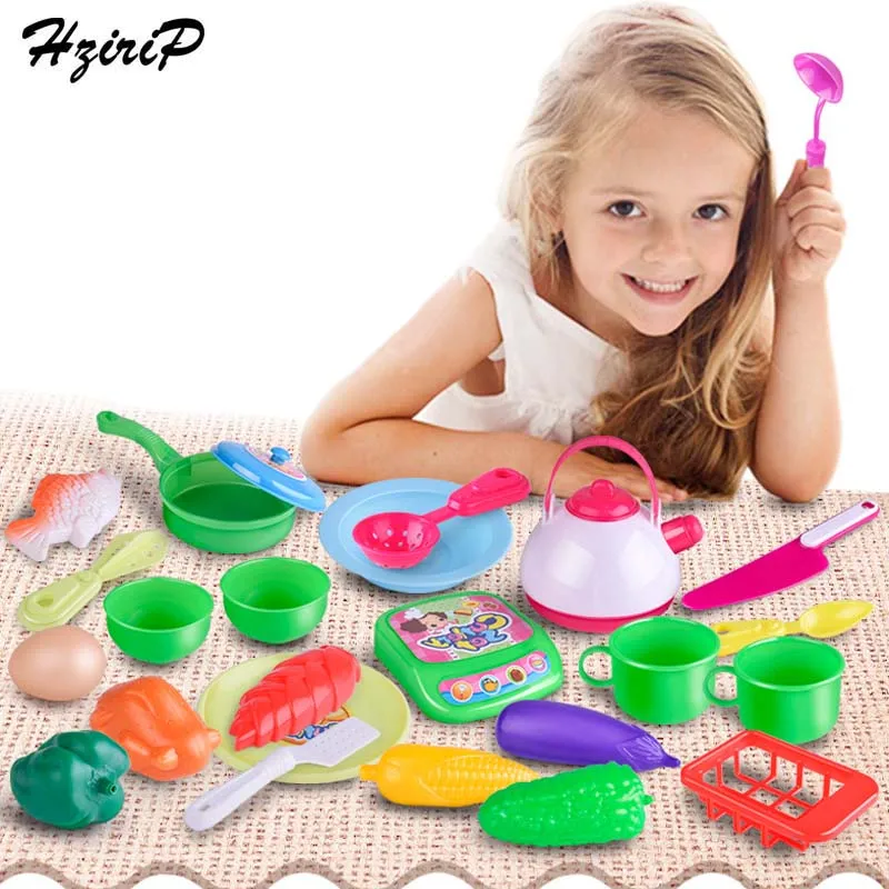 HziriP 25pcs/set New Fruit Food Kitchen Toys Pretend Play Baby Plastic ...