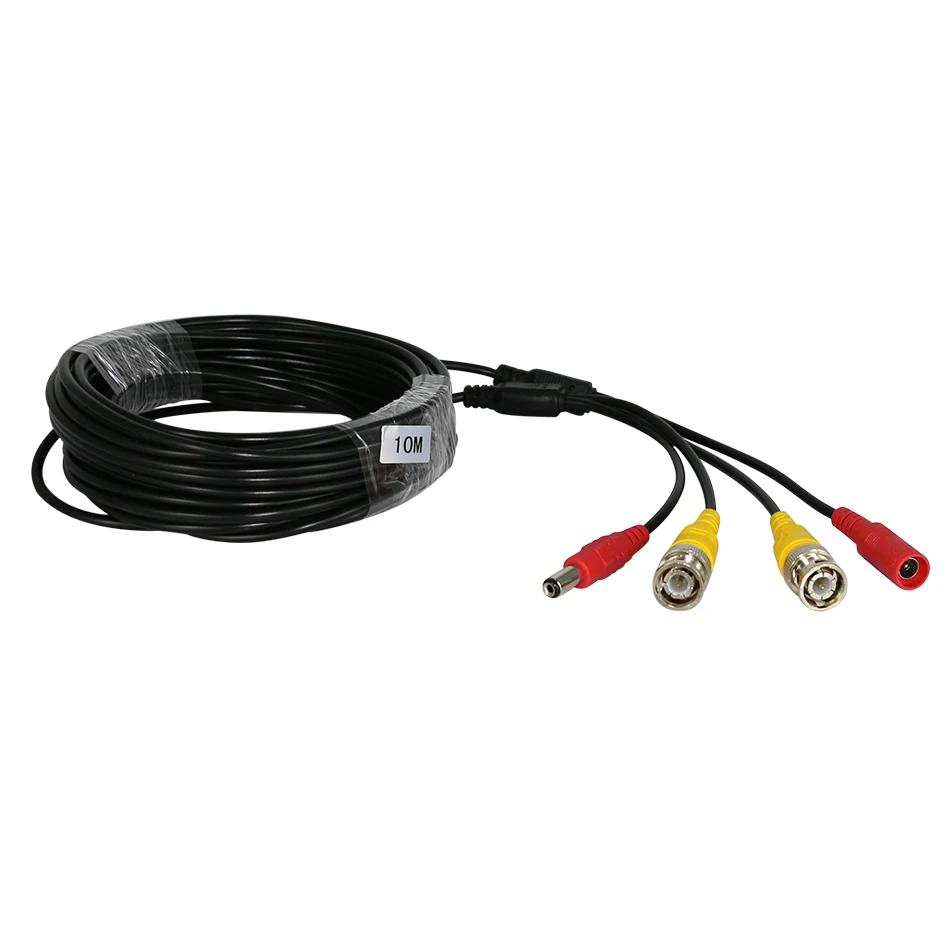 Hiseeu BNC Video Power Siamese Cable 32ft 10m for Analog AHD CVI CCTV ...