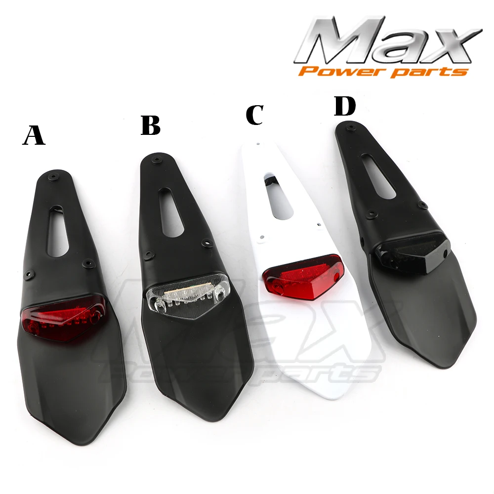 Universal Rear Fender with brake and running light Plate For KTM KLX ...