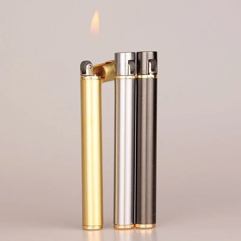 New Inflated Creative Mini Compact Jet Butane Lighter Metal Cigarette ...
