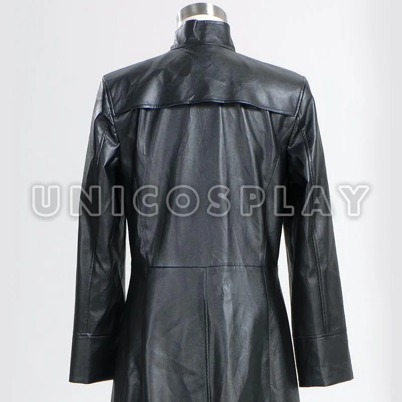 Matrix Neo Coat Cosplay Costumes Long Black Leather Trench