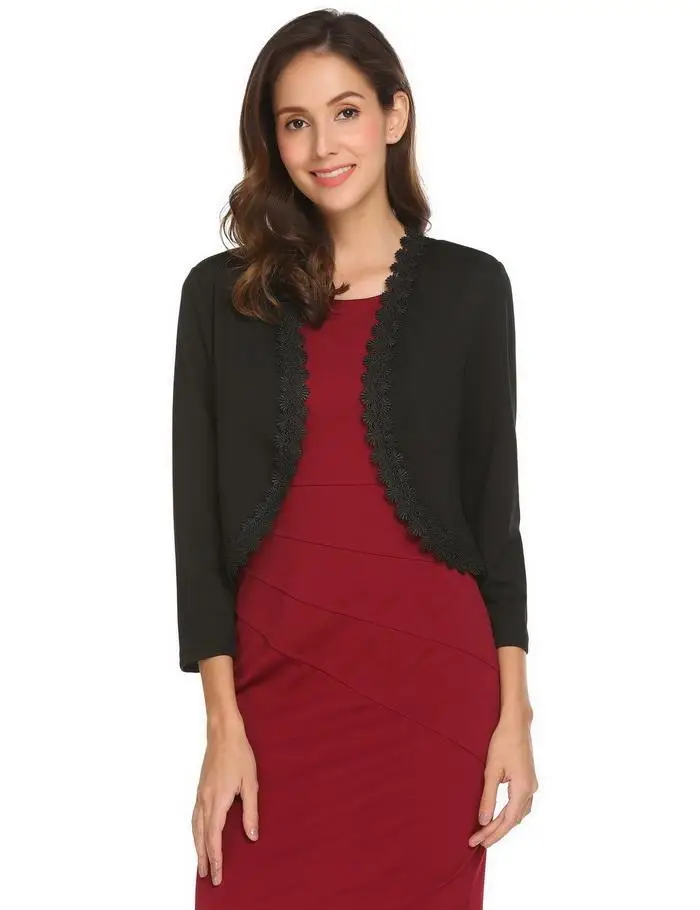 Meaneor Vinatge, 3/4 рукав, женский Болеро, верхняя одежда, сексуальный ...