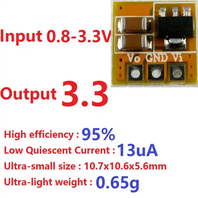 mini 600MA High Efficiency Low Quiescent Current 1 5V 3V 3.3V to 5V DC DC Boost DC DC Converter ...