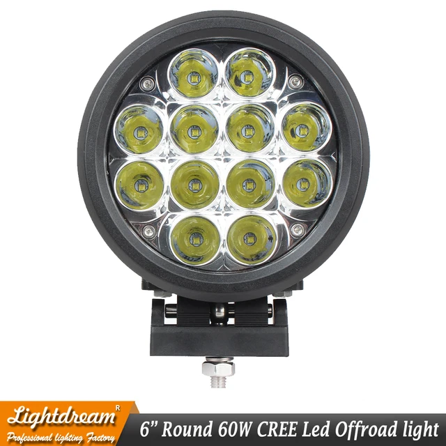 New 6 inch led lights Driving 60W Round Led OffRoad Lights 12V ...