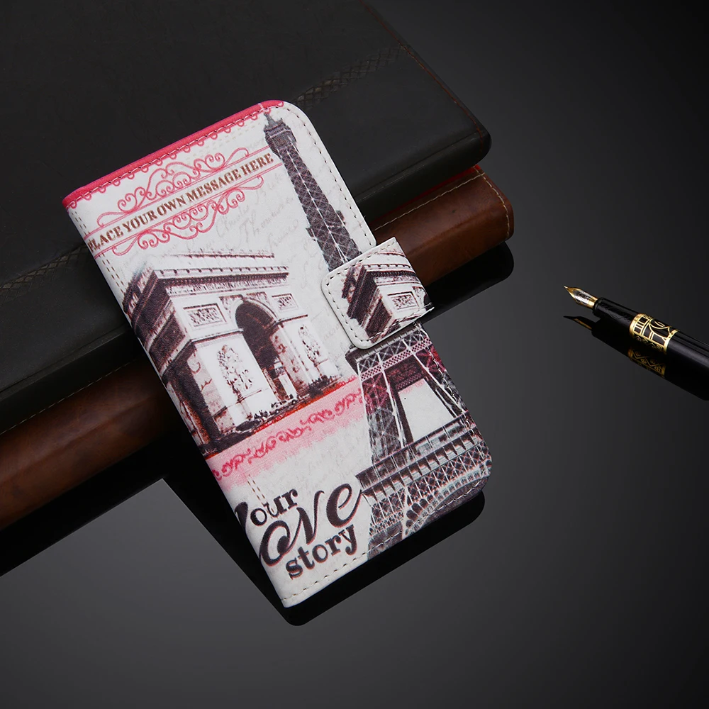 Fundas Flip PU Book Design Leather Cover Shell Wallet Etui Skin Case ...