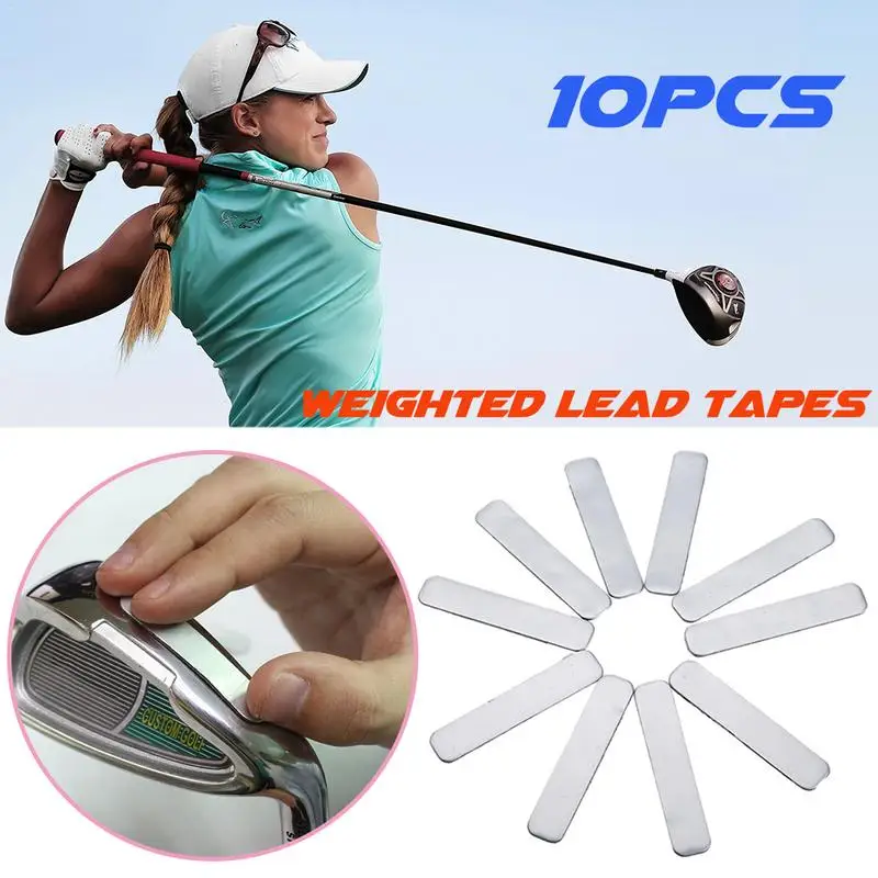 10 pcs/bag Golfer Adhesive Lead Tape Strips Add Power Weight To GOLF ...