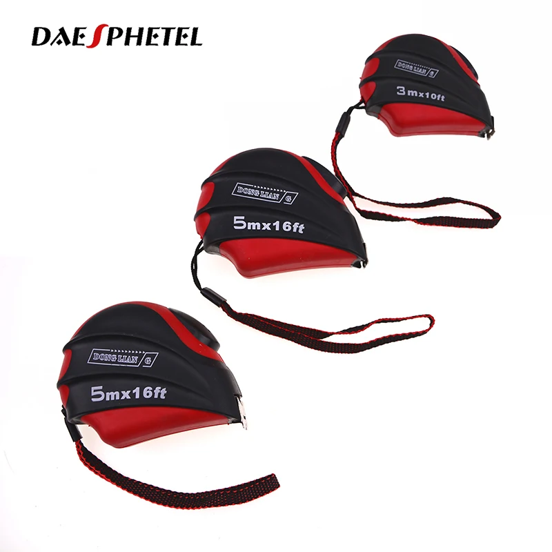 3M 5M Self locking Stainless Retractable Steel Tape Measures ruler ...