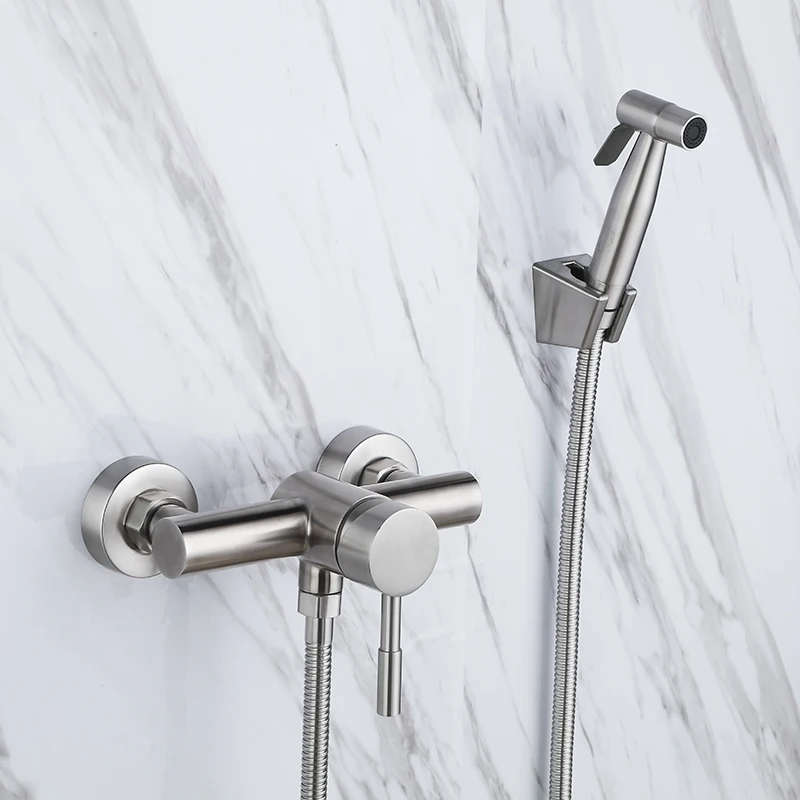 Convenient Brushed Nickel Stainless steel Handheld Bidet ,Toilet ...