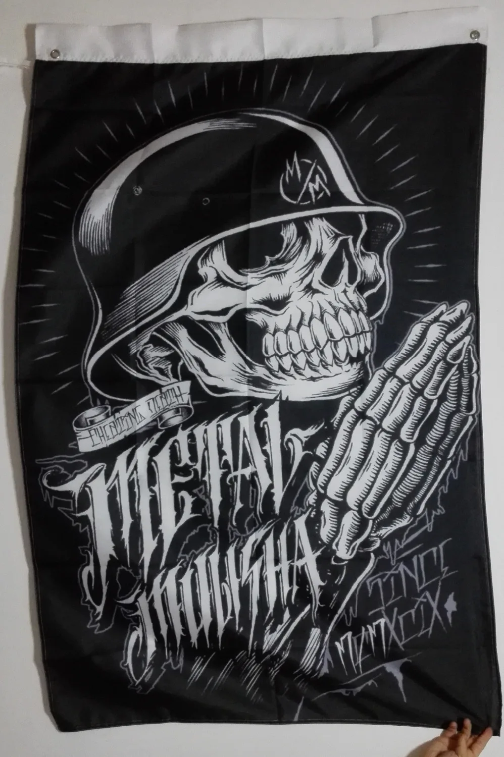 MC Flag custom Motorcycle Club BIKER SMETAL Helmet Skull Flag hot sell ...