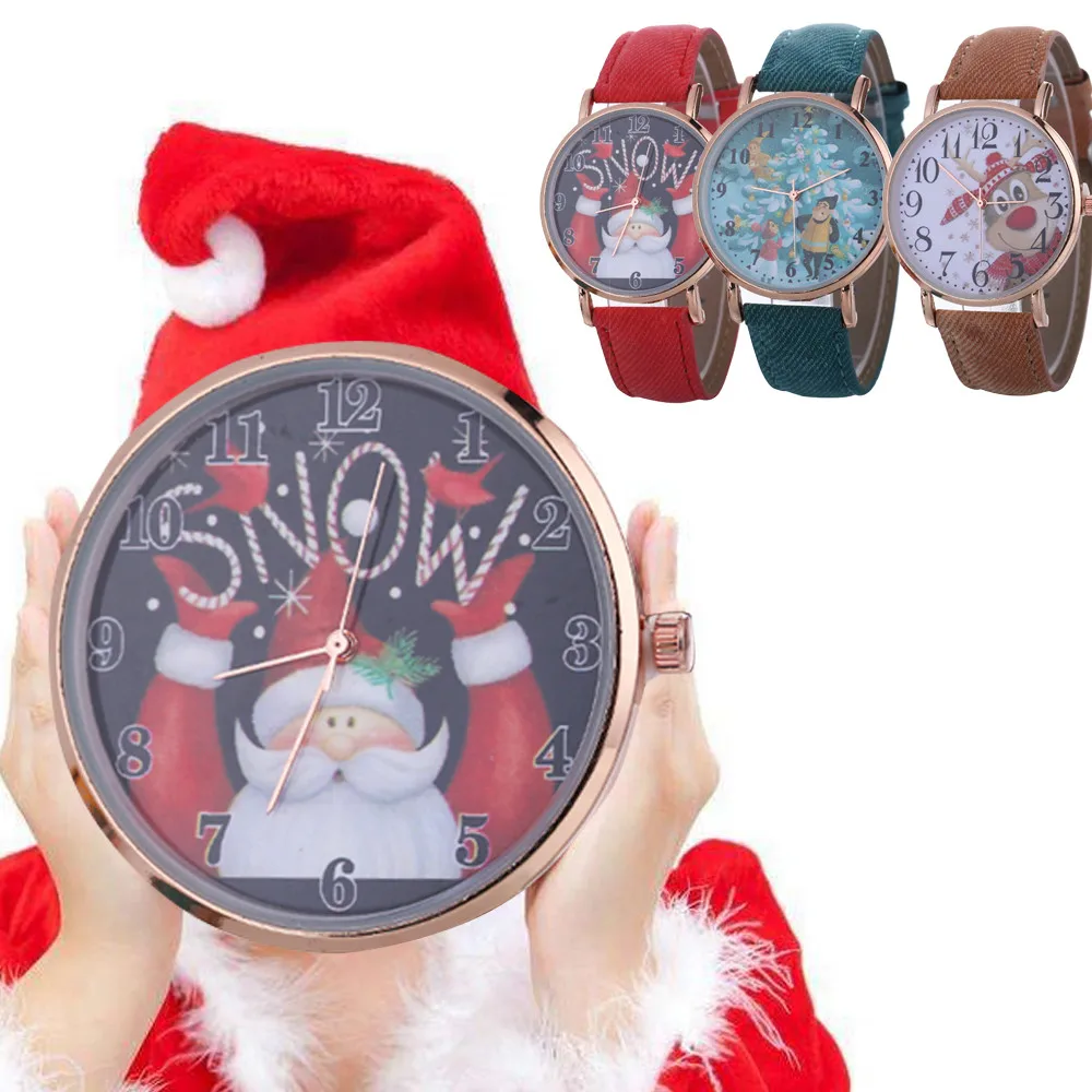 Aliexpress.com : Buy Women Watches Christmas Vintage Pattern Leather ...