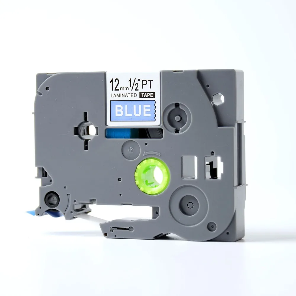 Compatible P Touch Tz Cassette Ribbons Tze 12mm Laminated Tape Tze535 Tze 535 White On Blue In