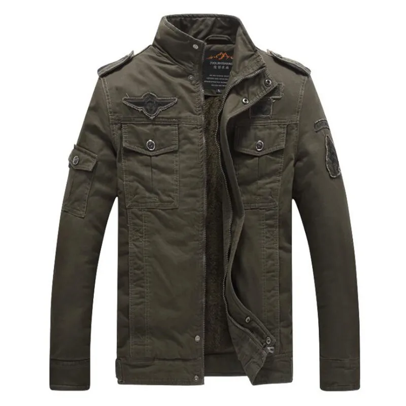 Aboorun 2017 Mens Air Force Bomber Jackets Plus Size Military Thick Jackets And Coats For Men