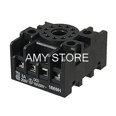 Plug in 11 Pin Power Relay Socket Base AC 250V 10A for MK3P5 S Relay ...