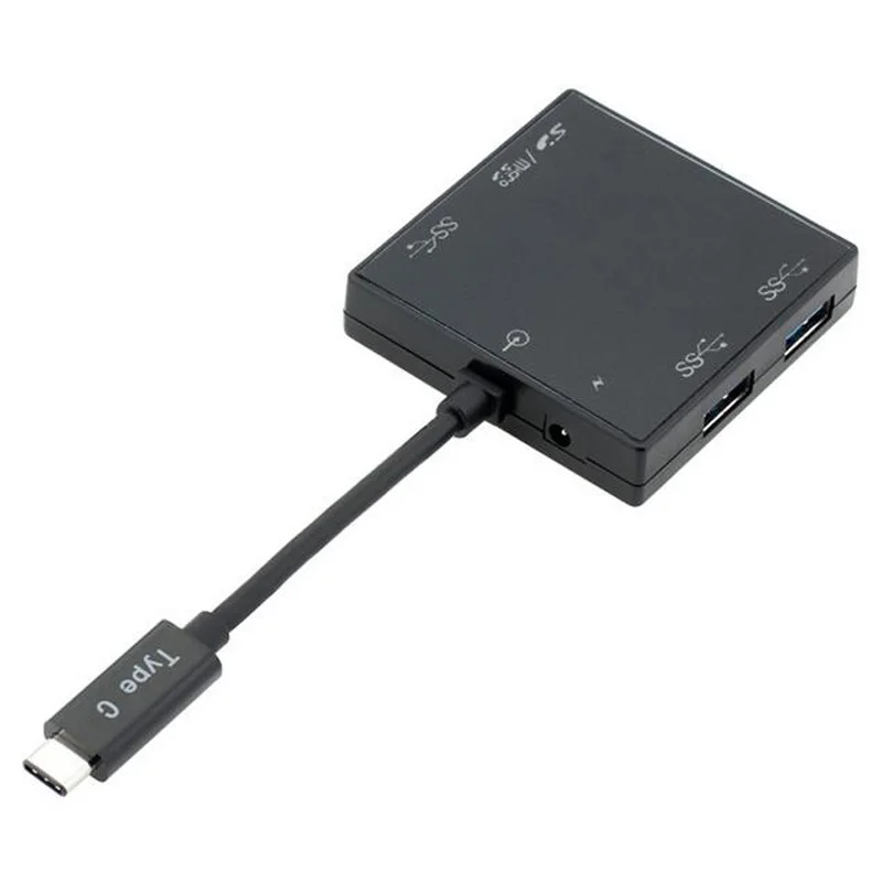 Usb 3.0 Hub Type-c Combo Connector Adapter 3 Port Sd/micro Sd Tf Card ...