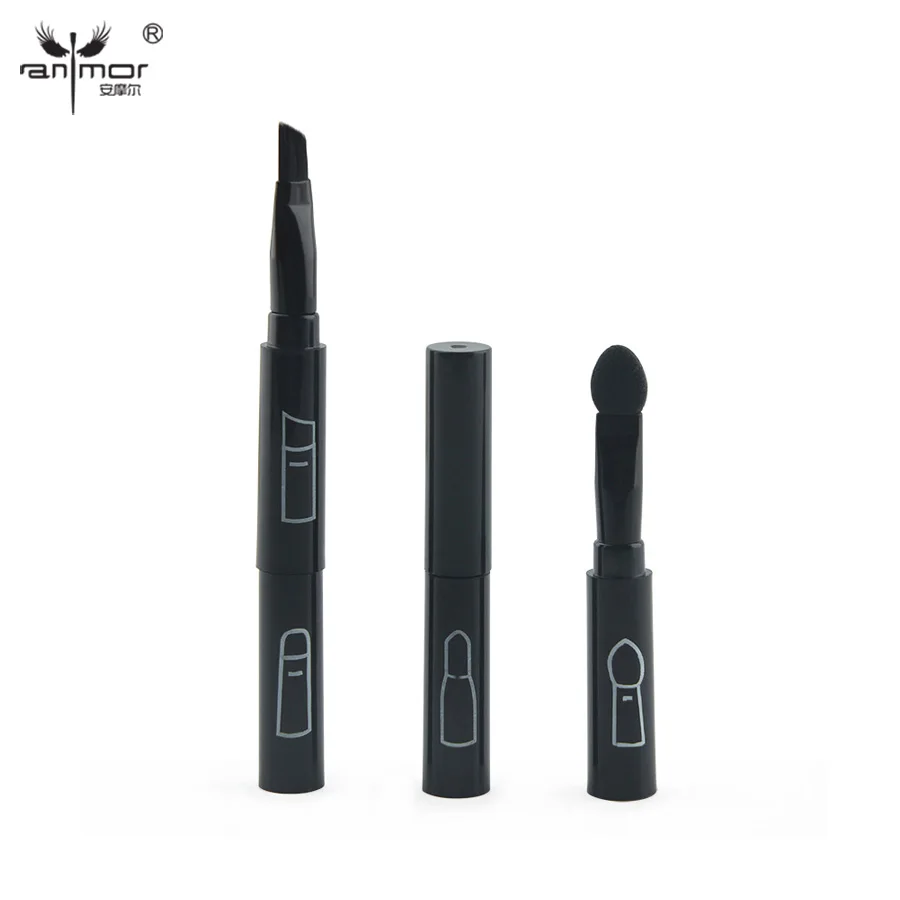 Portable-4-in-1-Makeup-Brush-Set-Mini-Shaving-Brush-Lip-Brush-Eyebrow ...