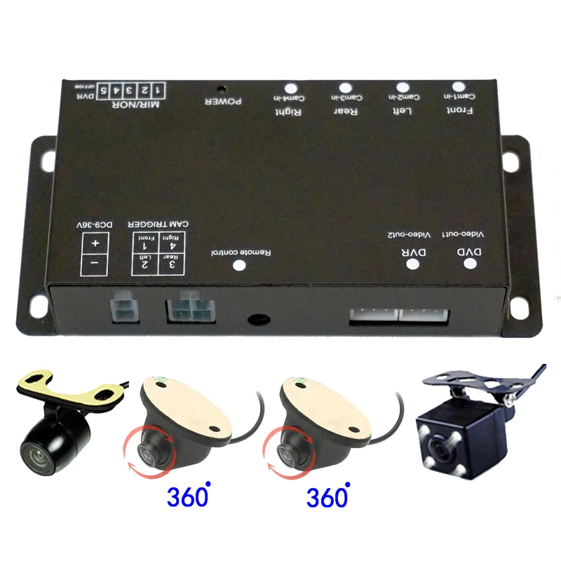 Free-Shipping-Car-Four-Cameras-Image-Switch-Combiner-Box-for-Left-Right ...