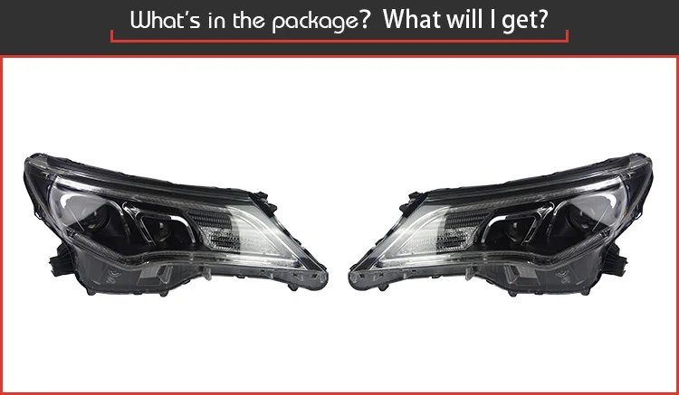 Car Styling Head lamp light for Toyota RAV4 Headlights 2014-2016 RAV 4 ...