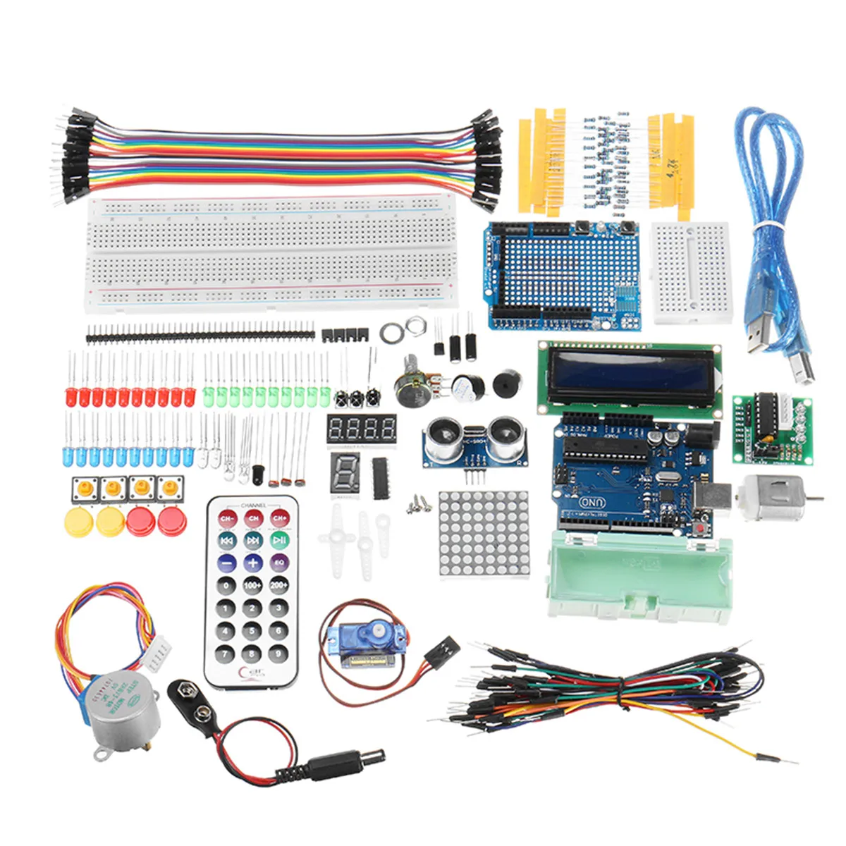 Basic Experimental Starter Kits With UNO R3 DC Motor LCD1602 Display ...