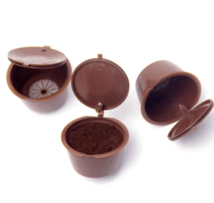 100PCS-Fashion-Coffee-Capsule-Plastic-Capsule-Refillable-Reusable ...