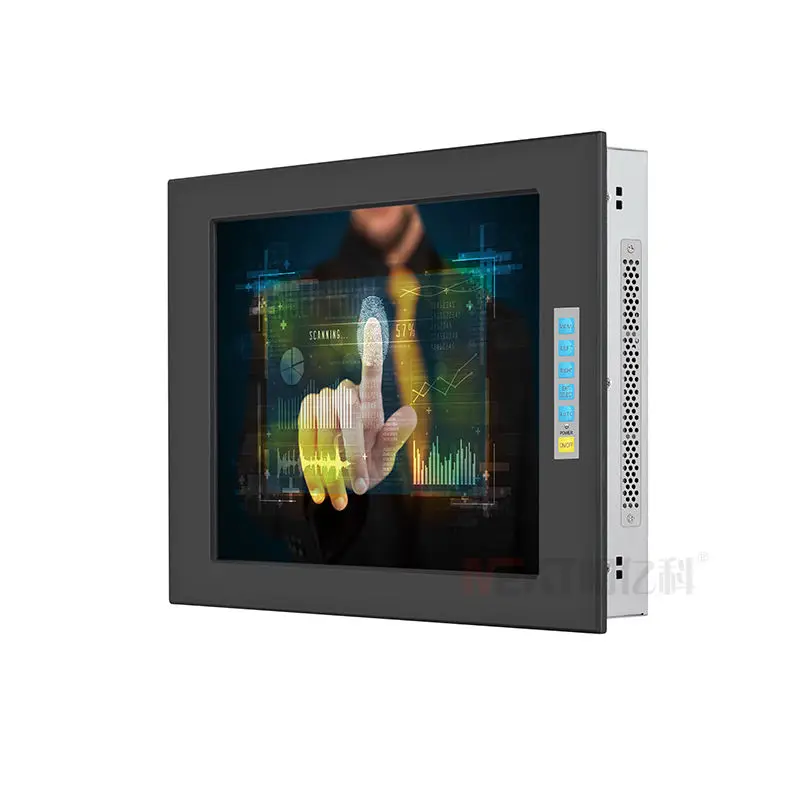 12 inch embedded wall mounted touch screen monitor 1024x768 resolution ...