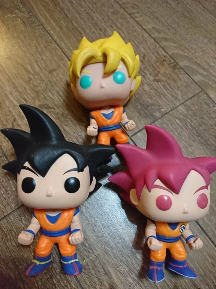 Original Funko pop Amine: Dragon Ball Z Super Saiyan Goku Vegeta Red ...
