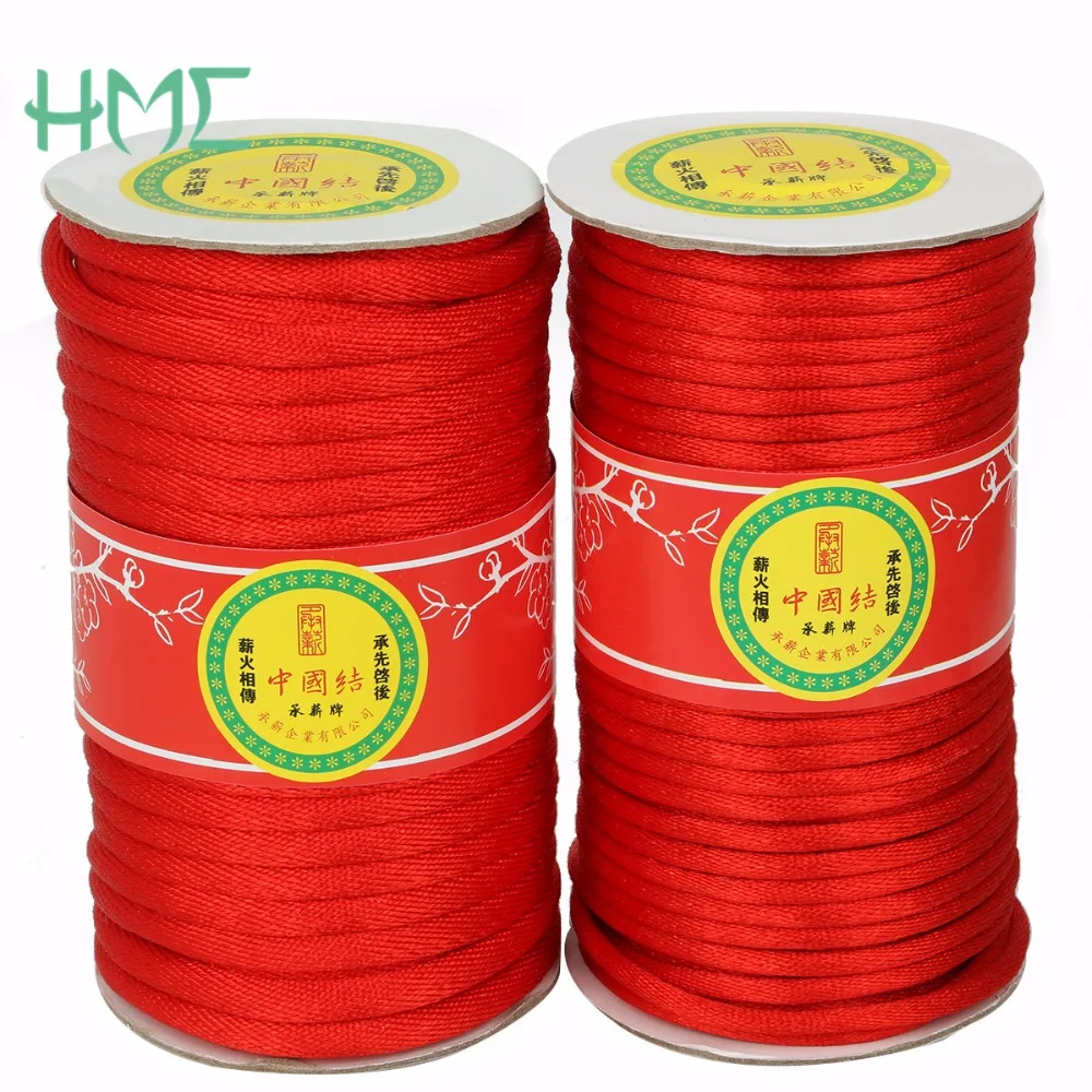 2017 Hot Chinese Knot Cord 5mm 43yard / 7mm 22yard Red Nylon thread DIY ...