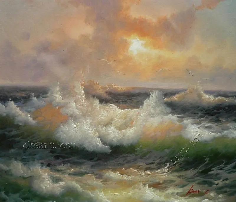 Popular Ocean Waves Painting-Buy Cheap Ocean Waves Painting lots from ...