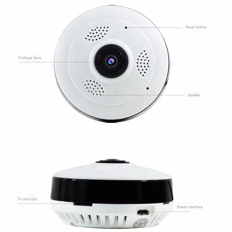 360 Degree Panoramic Wide Angle Mini Cctv Camera 1080P Hd Wireless ...