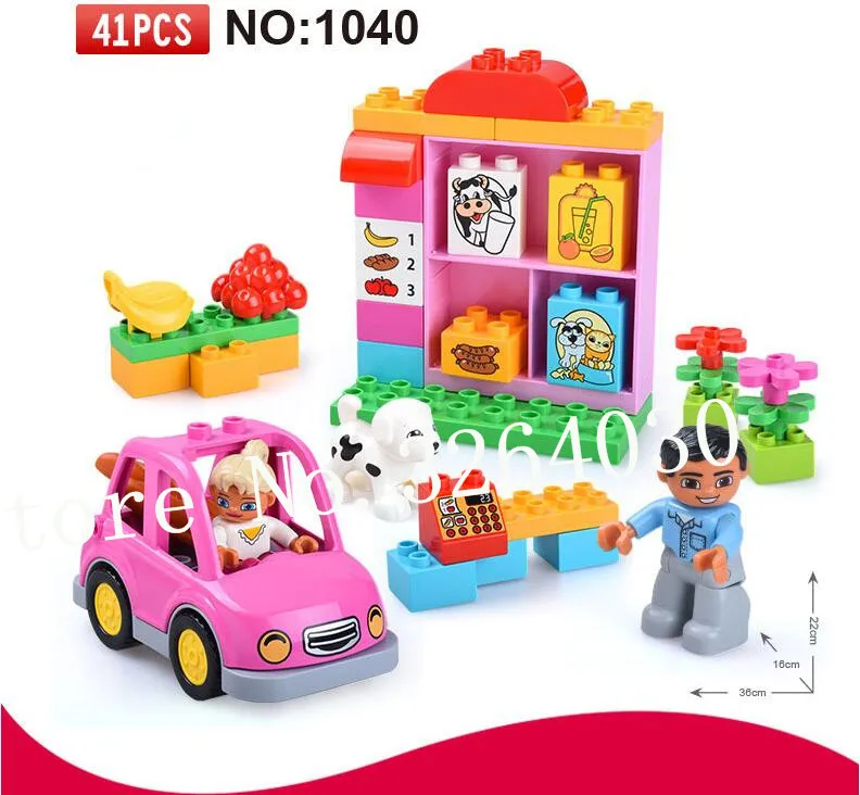 GOROCK Duploe 41pcs Large bricks Girls the my first shop set building ...