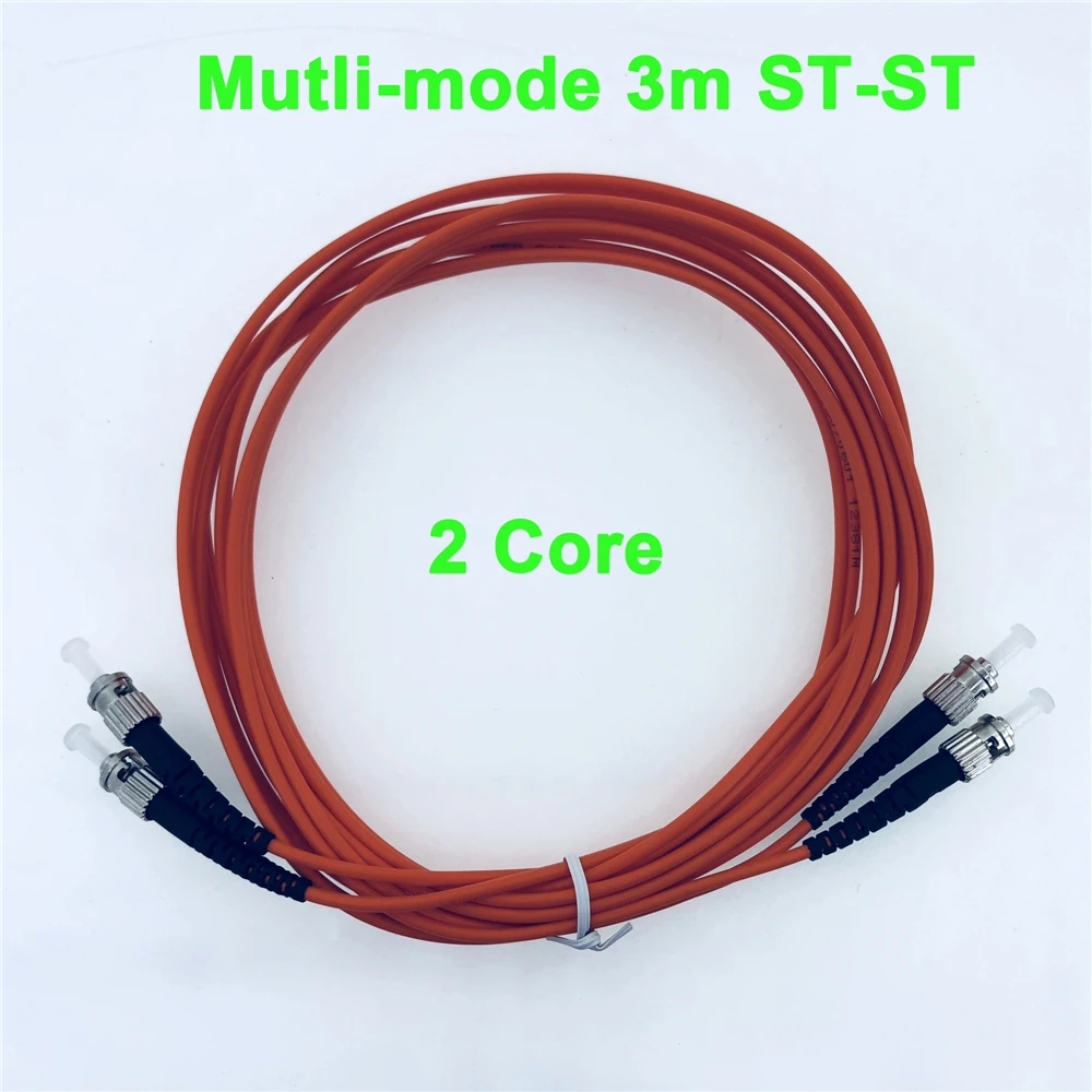 1PCS 3m 멀티 모드 2 코어 62.5/125um FTTH 표준 광섬유 패치 케이블 ST ST 광섬유 패치 코드|광섬유장치| - AliExpress