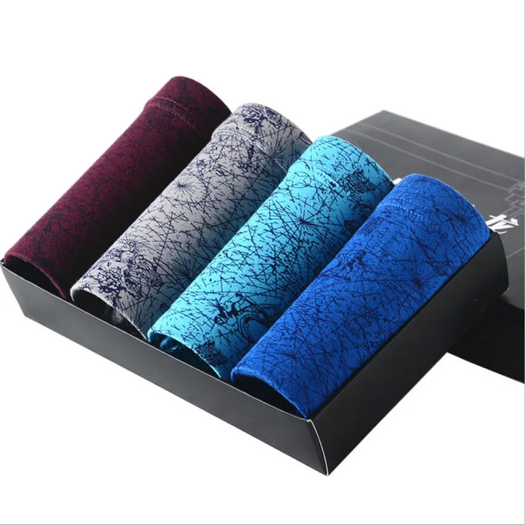 4PCS of Mixed Design of Mens Fashion Printing Boxer Underwears|mens ...