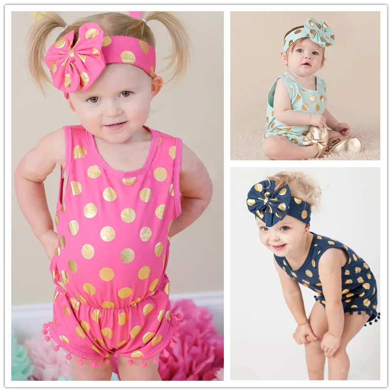 baby-girl-bodysuit-with-headband-baby-girl-sleeveless-polka-dot ...