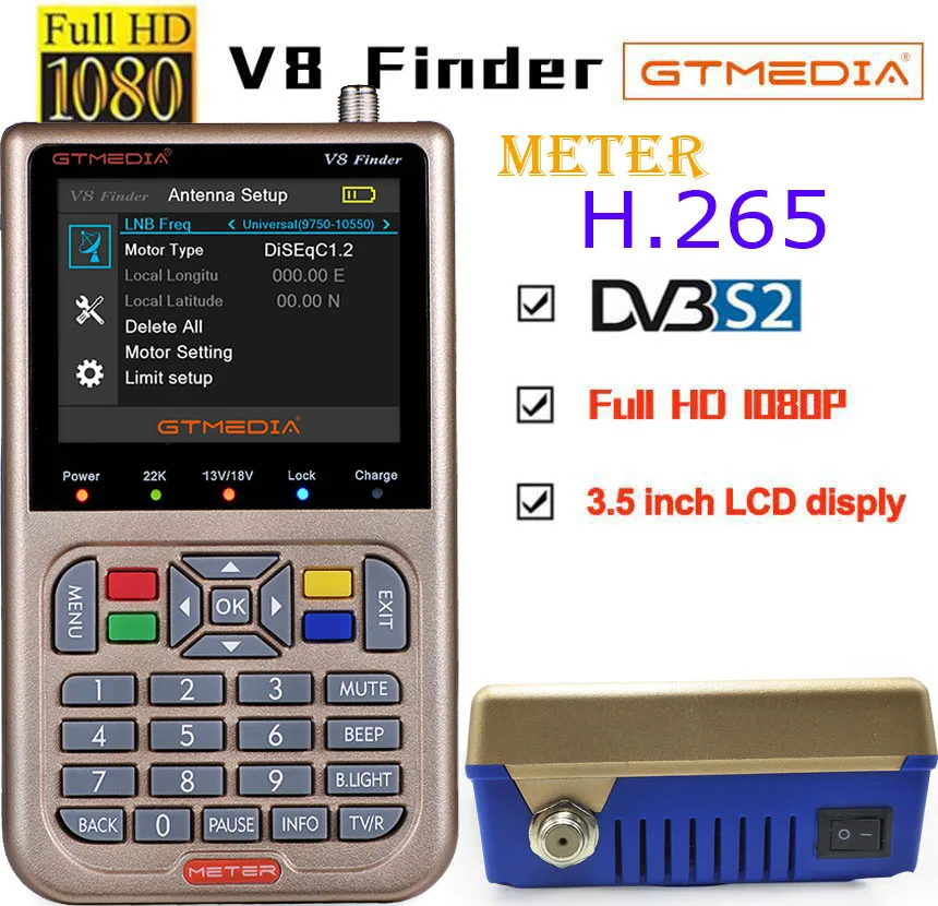 GTmedia V8 Finder DVB S2 Satellite Meter Satellite Finder better than ...